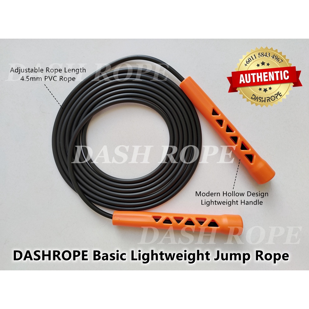 DASHROPE Basic Lightweight Jump Rope Tali Lompat Skipping PVC Exercise ...