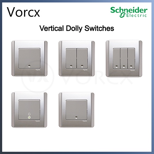 Schneider Neo Vertical Dolly Series Grey Silver Switches & Sockets ...