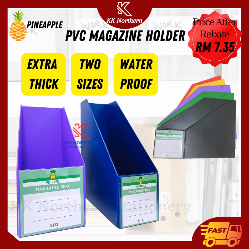 PVC Magazine Box File Holder Desktop Foldable File Holder Filling Case ...