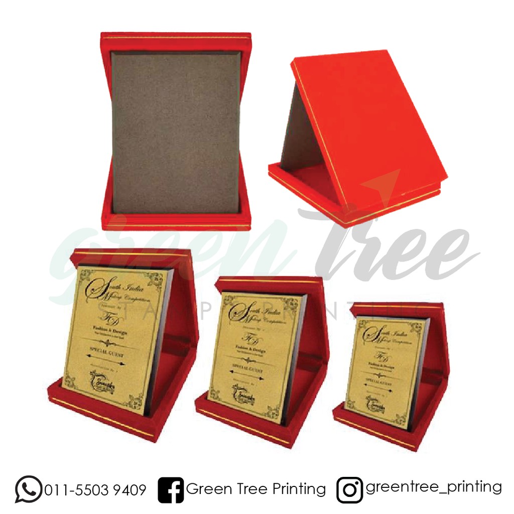 Velvet Box Plaque Plak Penghargaan dan Cenderama Hati Majlis (Red ...