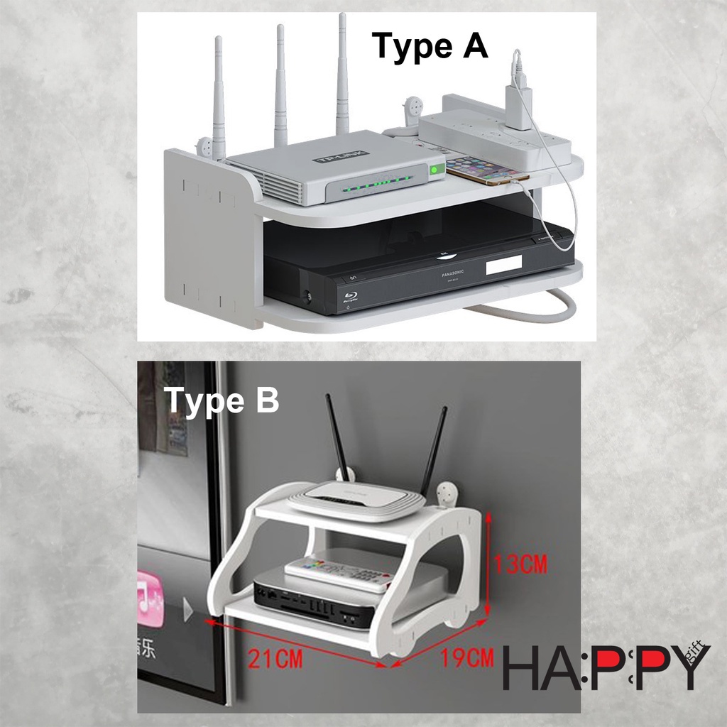 Router rack TV box Rack Set-Top Box Storage Shelf Wall Modem Holder ...