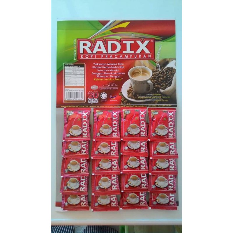 Kopi Radix Original (20 sachet) | Shopee Malaysia