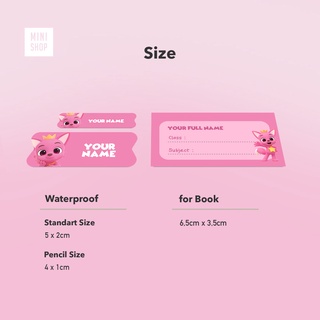 Pinkfong- Custom Name Stickers Label Package | Shopee Malaysia