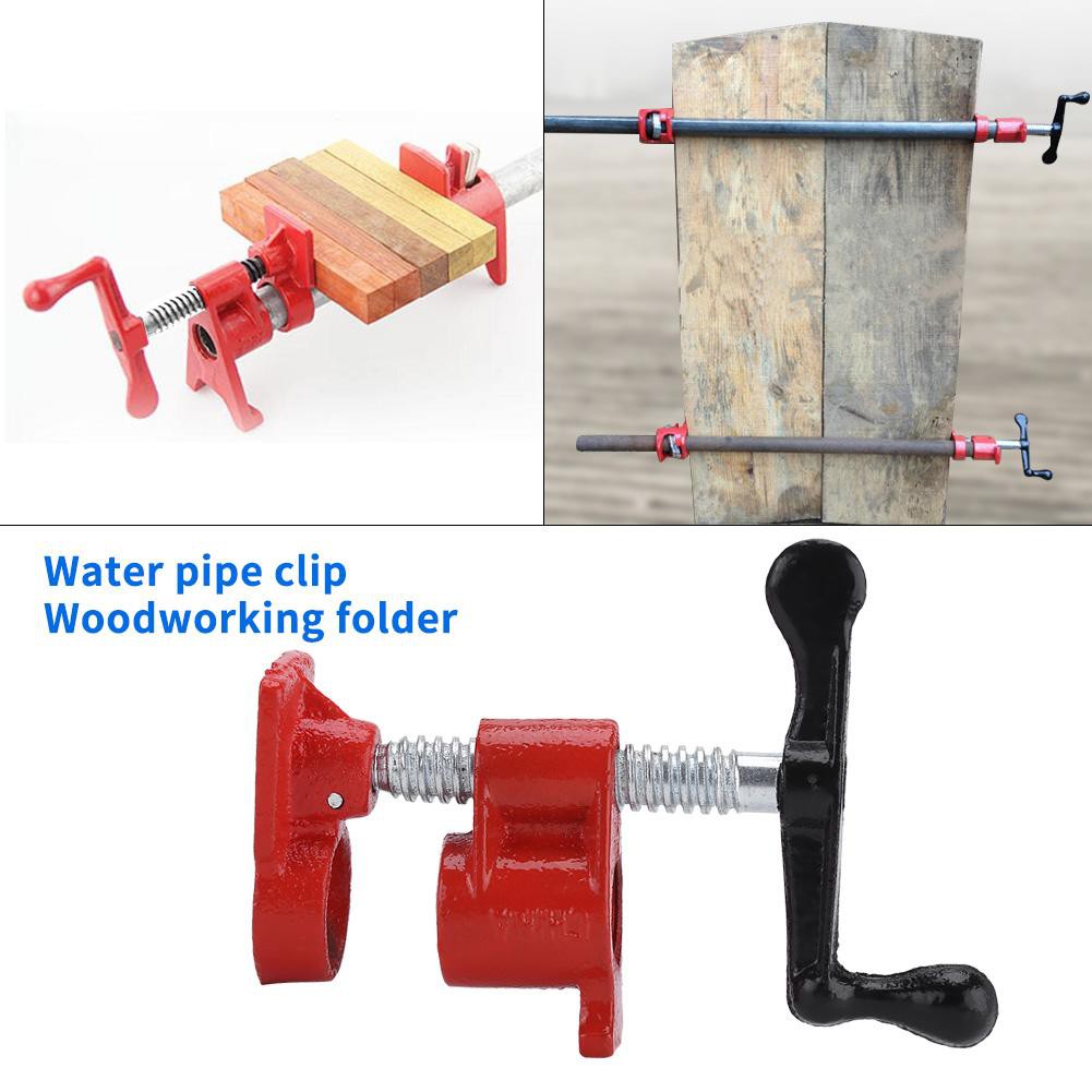 Pipe Clamp for Wood, Metal Plate Heavy Duty 1/2 or 3/4 Inches Pipe ...