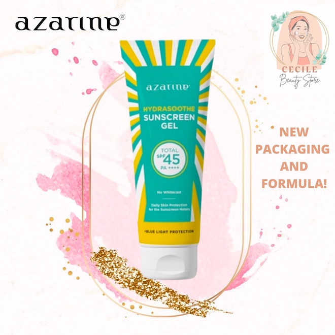 Azarine Hydrasoothe Sunscreen Gel SPF45 PA++++ 50ml New Packaging (Blue ...