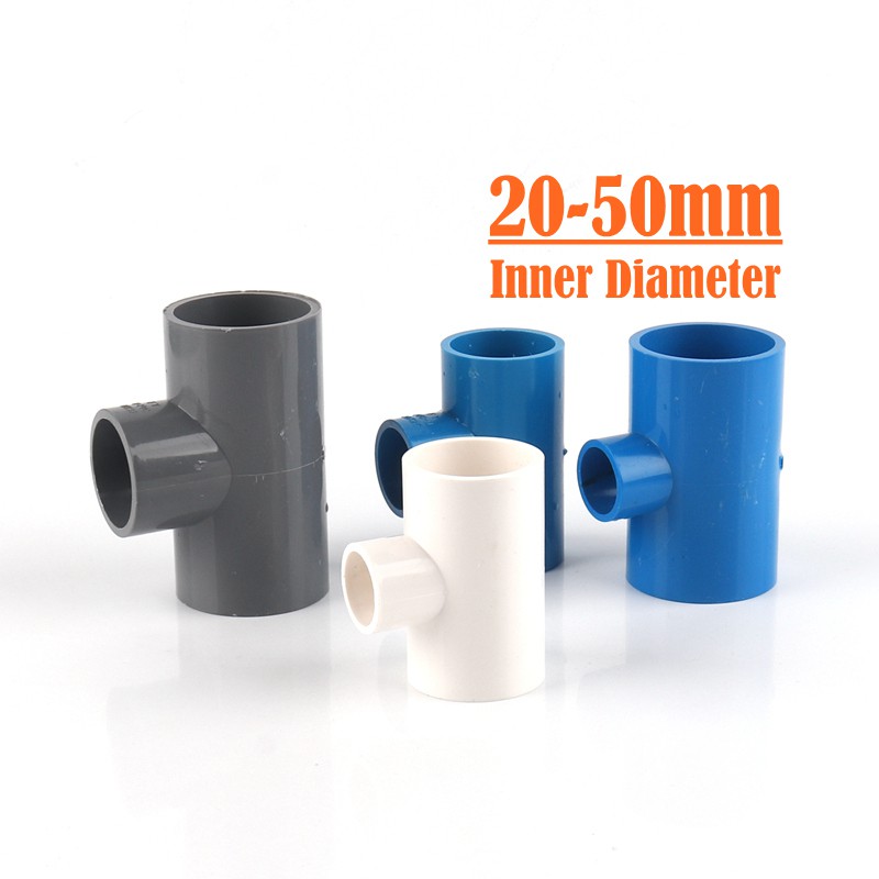 5pcs PVC Reducing Tee 25mm to 50mm PVC Fittings PVC Pipe Joint Aquarium Connector Reef Tank ...