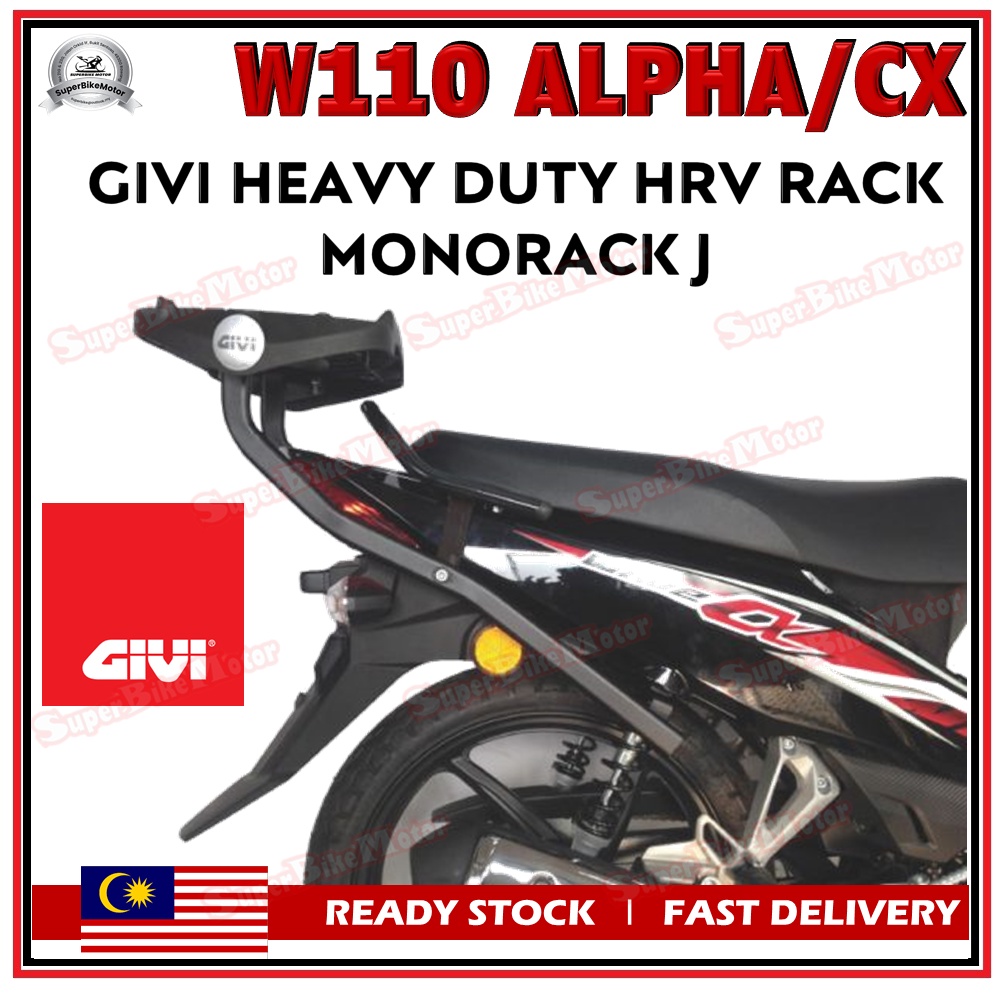 HONDA WAVE 110 ALPHA / CX - GIVI Heavy Duty Monorack / HRV Rack / Monorack J | Shopee Malaysia
