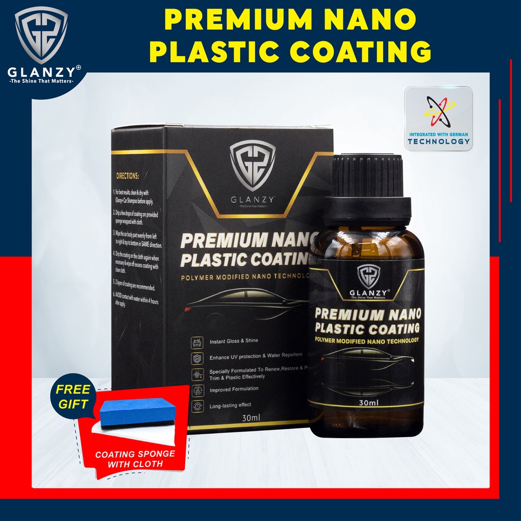 GLANZY+ Premium Nano Plastic Coating ( Polymer Modified Nano Technology ...