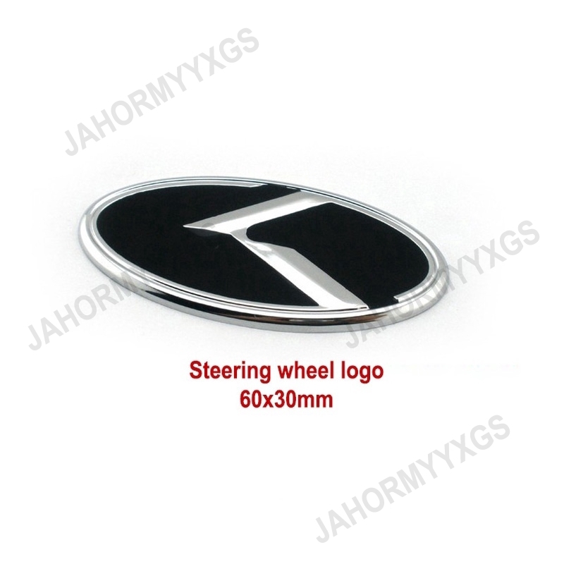7pcs/Set Kia K Logo Sticker Decal Red / Black Steering Wheel Emblem f ...