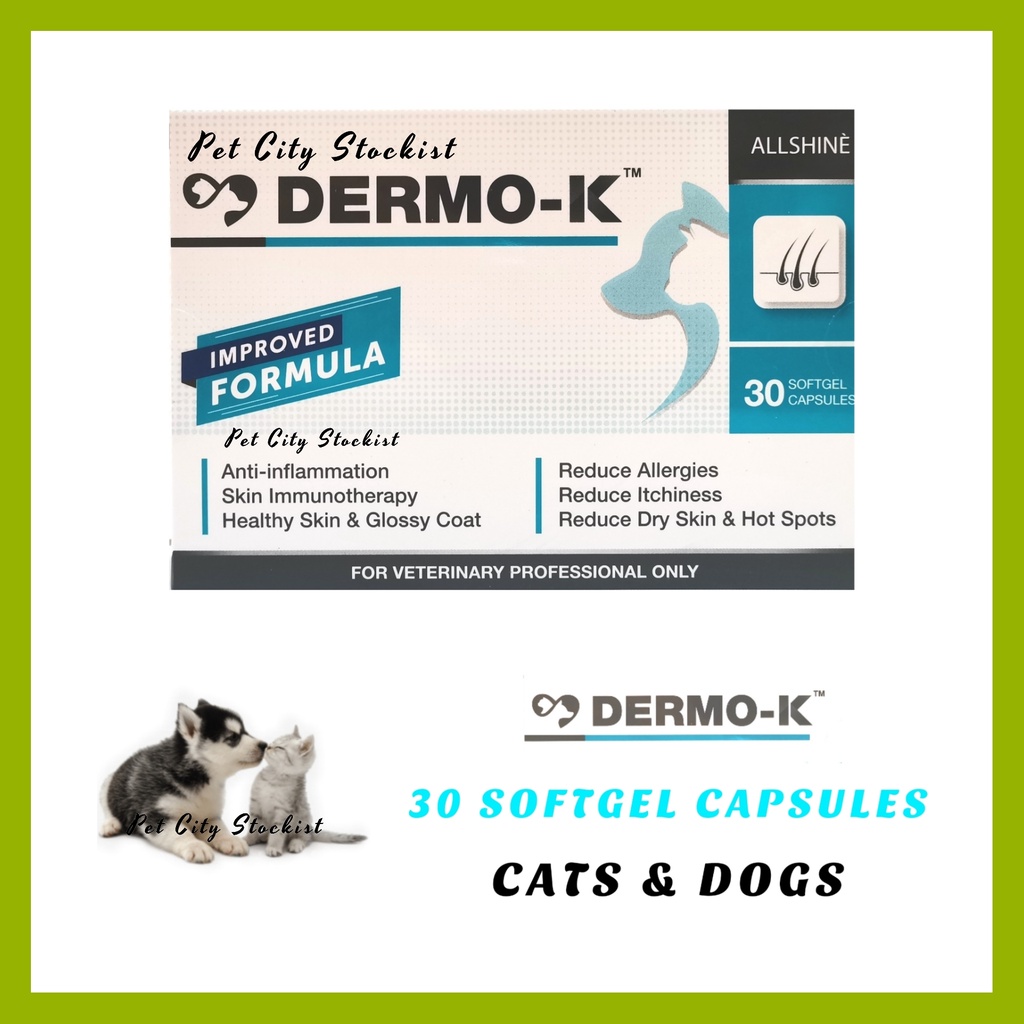 (READY STOCK) Dermo-K capsule for cats and dogs (30 softgel per box ...