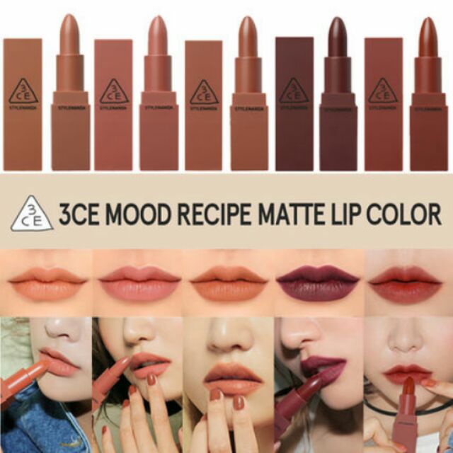 3CE Mood Recipe Matte Lipstick 3.5g | Shopee Malaysia