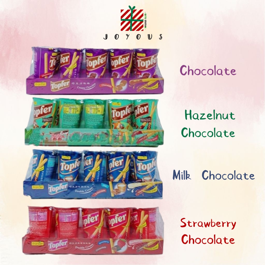 40g x 10pcs Topfer Crunchy Sticks[Chocolate / Hazelnut Chocolate / Milk ...
