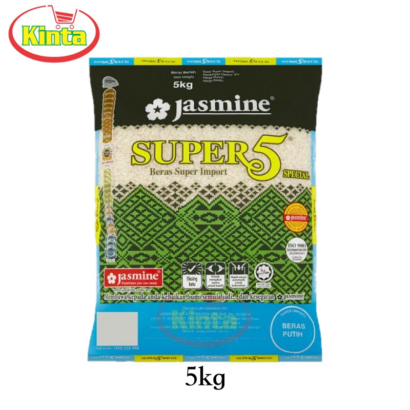 Jasmine Super 5 Rice Special Super Import 5kg | Shopee Malaysia
