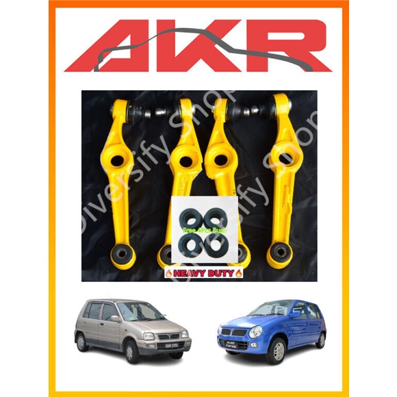 AKR Perodua Kancil Yellow Colour Lower Arm with Bush (Heavy Duty ...