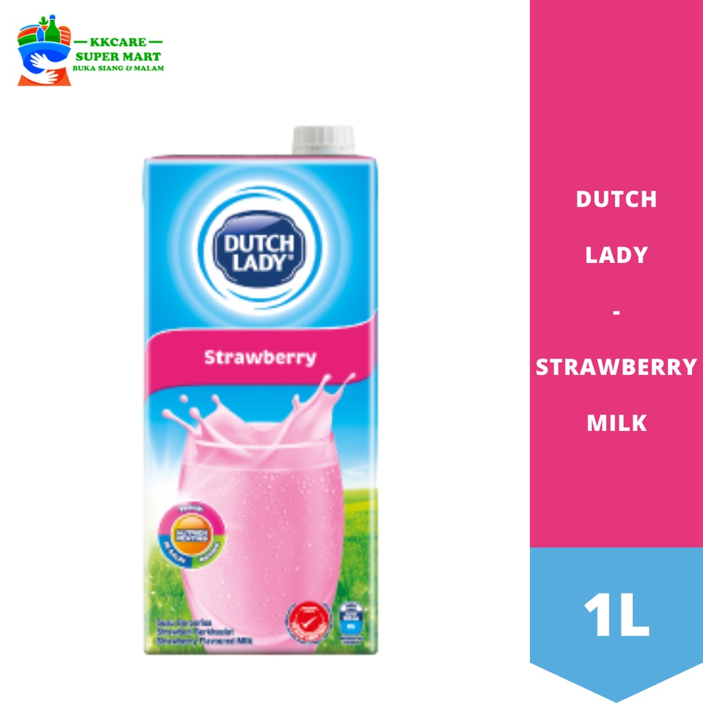 Dutch Lady - Strawberry Milk - 1L | Shopee Malaysia