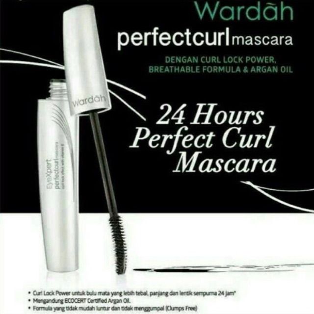 Maskara Wardah EyeXpert PerfectCurl Mascara Hitam Waterproof Anti Air ...