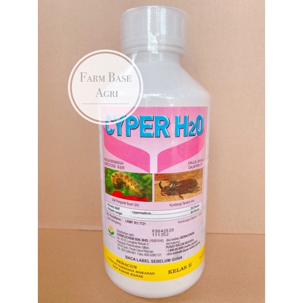 1L CYPER H20 Cypermethrin Racun Ulat Pengorek Buah Kumbang ( READY ...