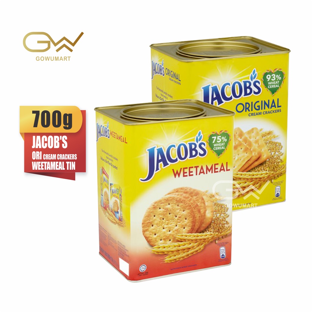 JACOB'S Original Cream Crackers / Weetameal Tin (700g) | Shopee Malaysia