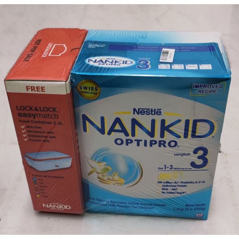 Nestle NANKID OPTIPRO Stage 3 with 2 - FL BIB (1.3kg) | Shopee Malaysia