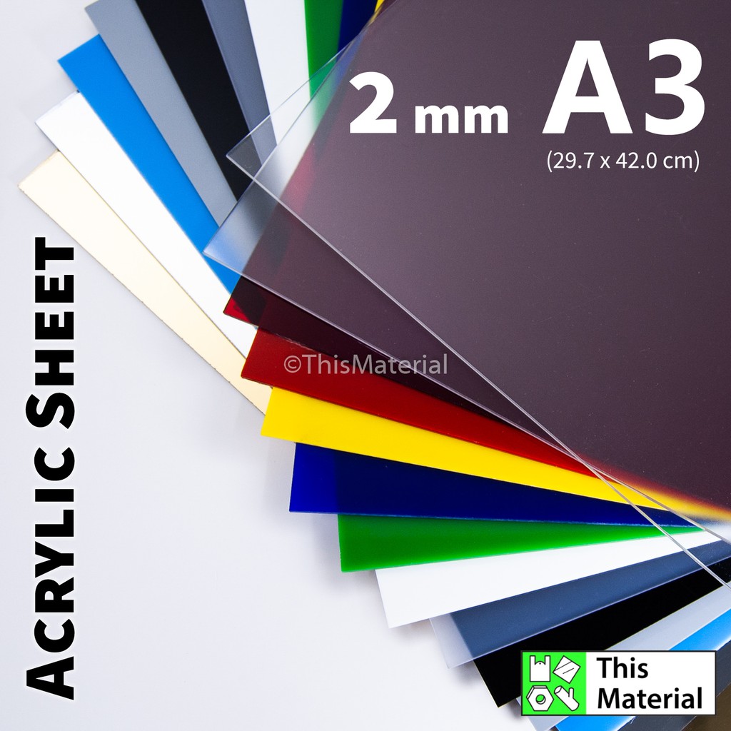 2 mm A3 Acrylic Sheet [Made In Malaysia] | Shopee Malaysia