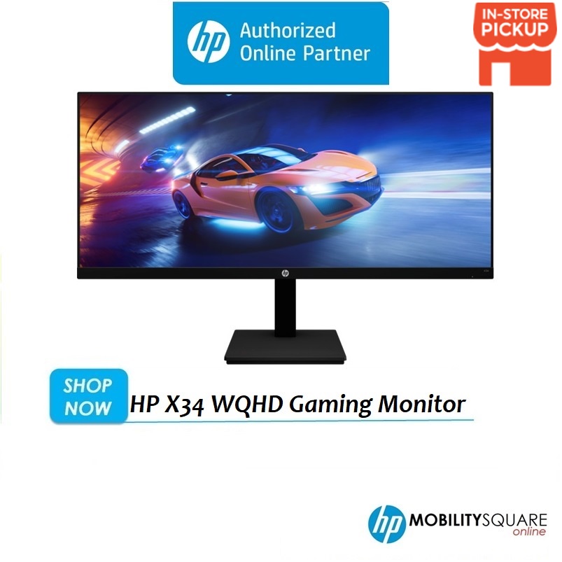 HP X34 WQHD Gaming Monitor (2V7W5AA) | Shopee Malaysia