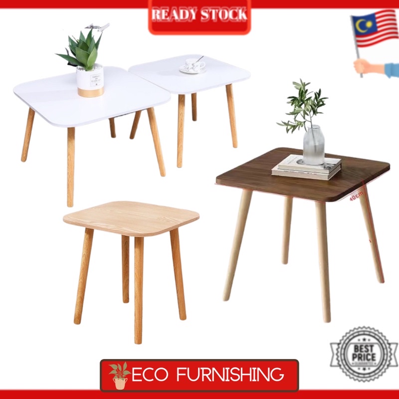 4 Legs Square Coffee Table Minimalist Side Table Study Table 40cm ...