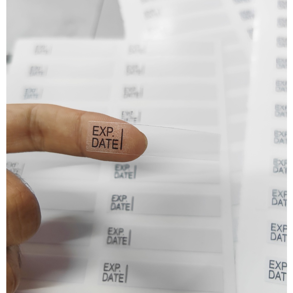 Sticker Expired Date / Tarikh Luput Transparent dan White | Shopee Malaysia