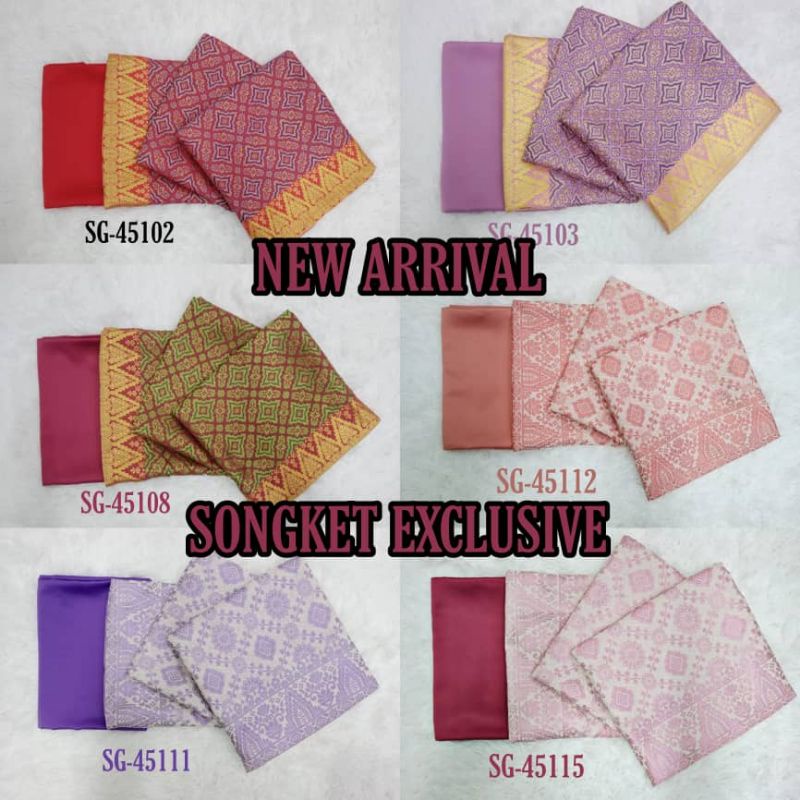 Songket Tenun Exclusive Raya 2023 : Kain Pasang (2M+2M)/Songket Tenun ...