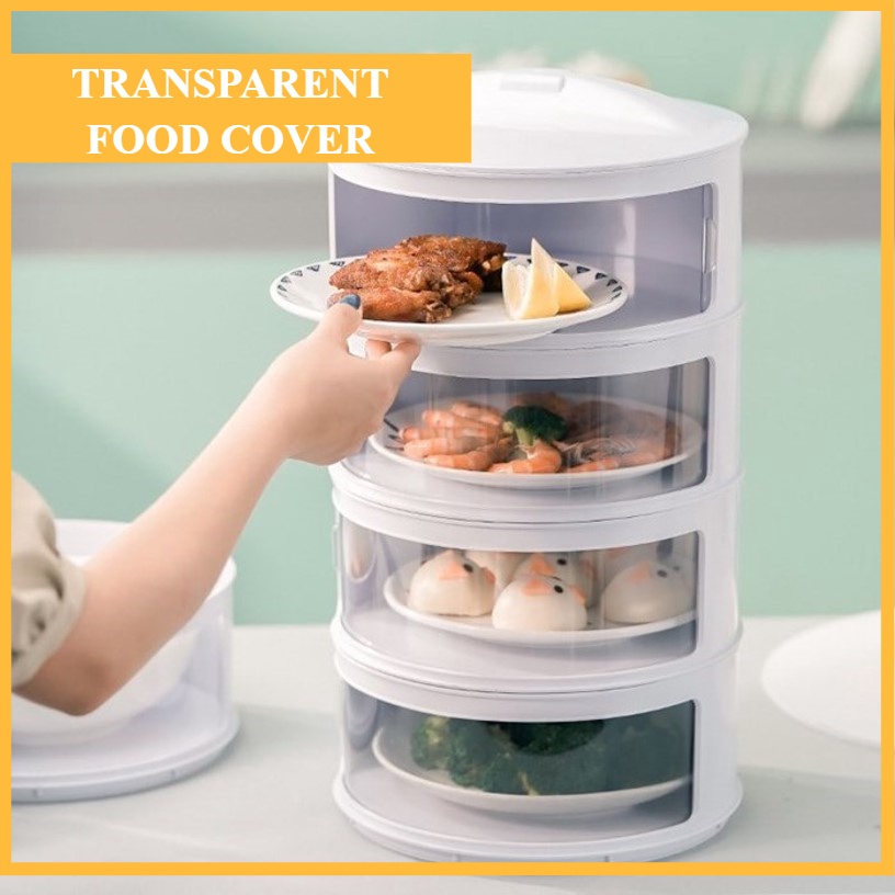 3 Type Transparent Food Cover 3 Layer Dish Storage Kitchen Food ...