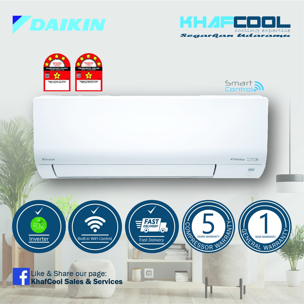 Daikin 1 0hp 2 5hp R32 Inverter Wall Mounted Ftkf Series Beecost