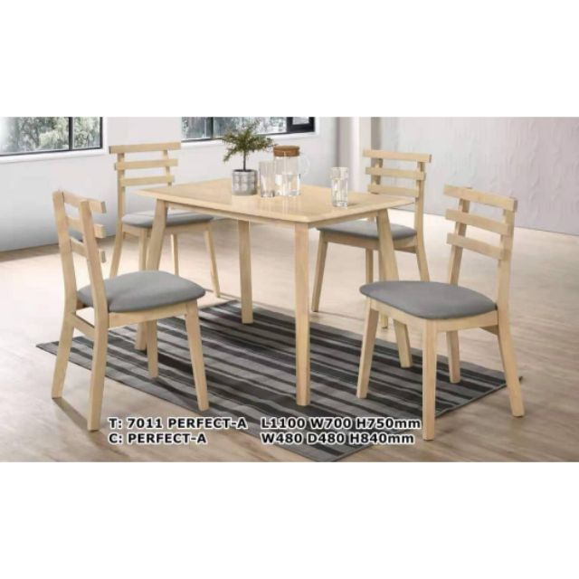 Meja makan simple 4 seaters ( 2 colour ) | Shopee Malaysia