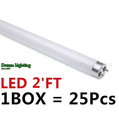 (25pcs) - T8 (2'FT) LED Fluorescent Tube (9watt) 6500k Daylight (White ...