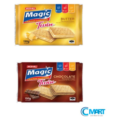 Jack n Jill Magic Twin Cracker Sandwich Chocolate/Butter Cream ...