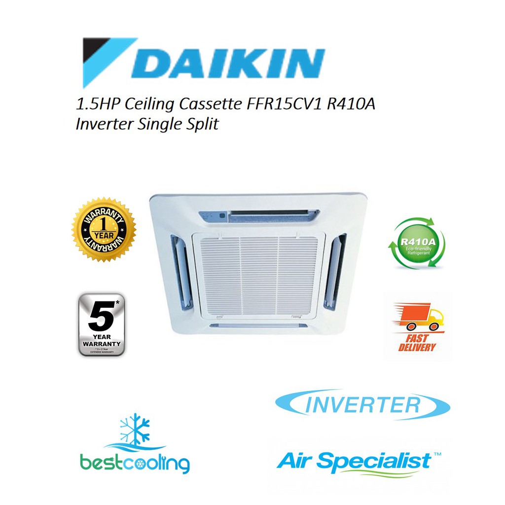 Daikin 1.5hp ceiling cassette type r410a inverter single split | BeeCost
