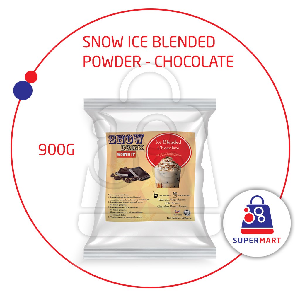 SNOW SERBUK ICE BLENDED COKLAT 900G (100% HALAL) / SNOW ICE BLENDED ...