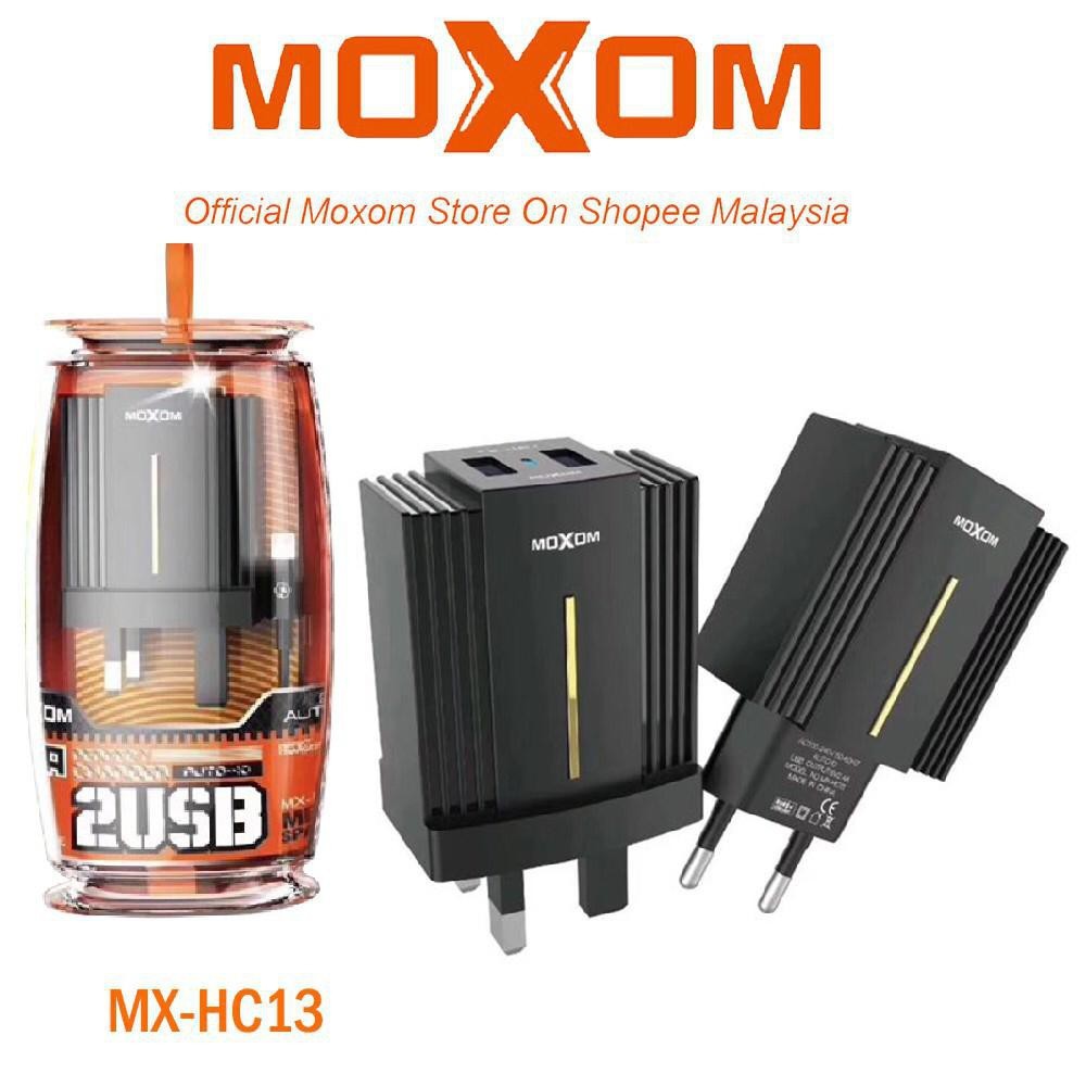 MOXOM MX-HC13 METALS SPARKLING 2.4A DUAL USB OUTPUT UK PLUG 2 AUTP ID ...