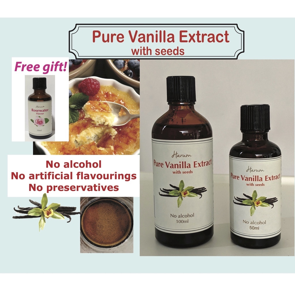 100% PURE VANILLA EXTRACT No alcohol. No artificial flavouring ...