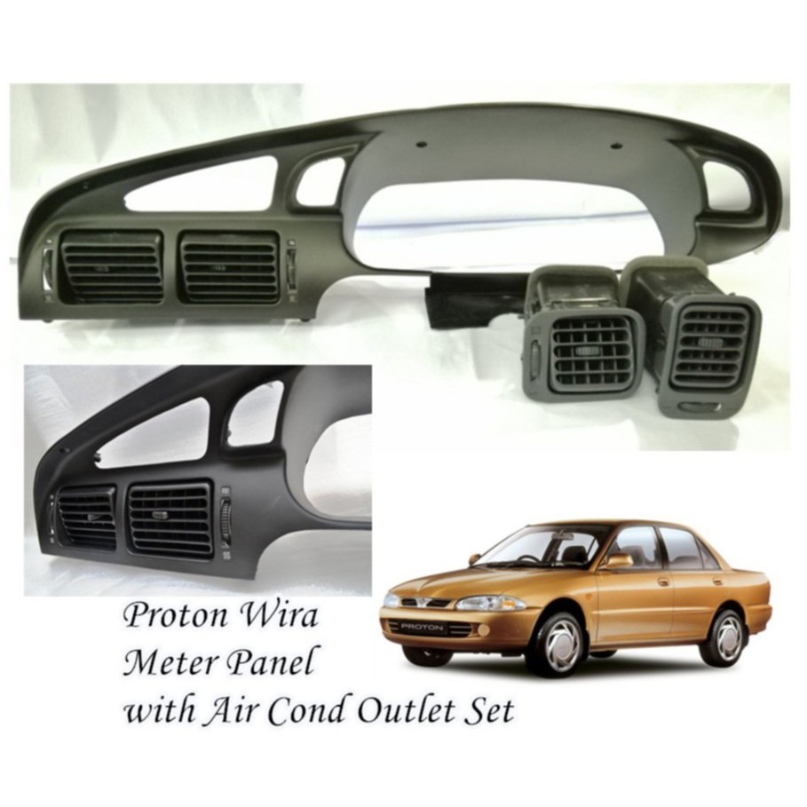 Proton Wira Meter Panel with Air Cond Outlet Set - Meter Panel (Black ...