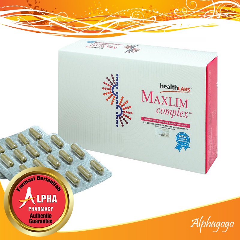 HealthLABS Maxlim Complex (2 X 60 Vege Capsules FREE 60 Capsules ...