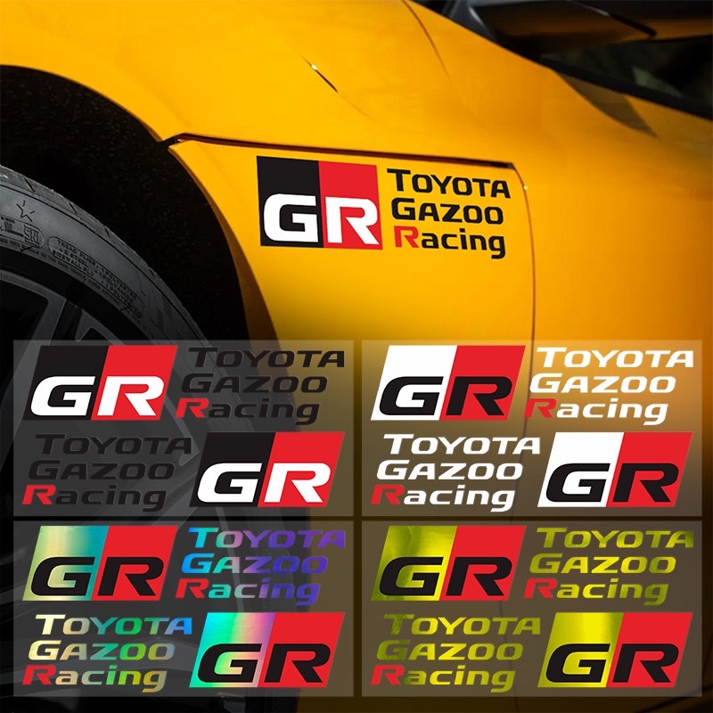 car door sticker toyota GR gazoo racing stiker pintu kereta GR bonet ...