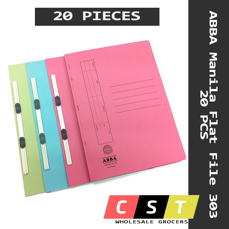 ABBA Manila Flat File 303 Plastic Clip X 20 PCS | Shopee Malaysia