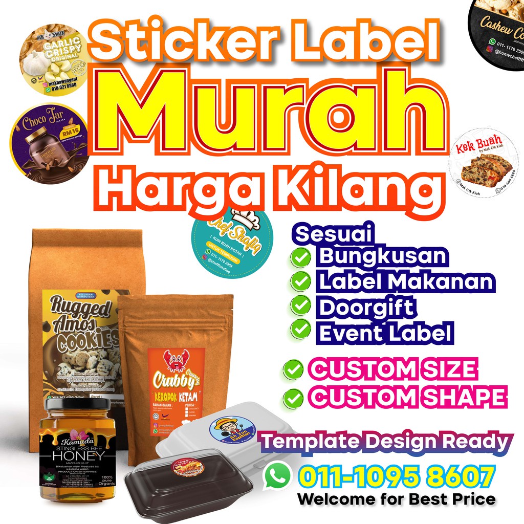 BigSize Mirrorkote Mirrorcoat Sticker Label / Sticker Goodies Kahwin ...