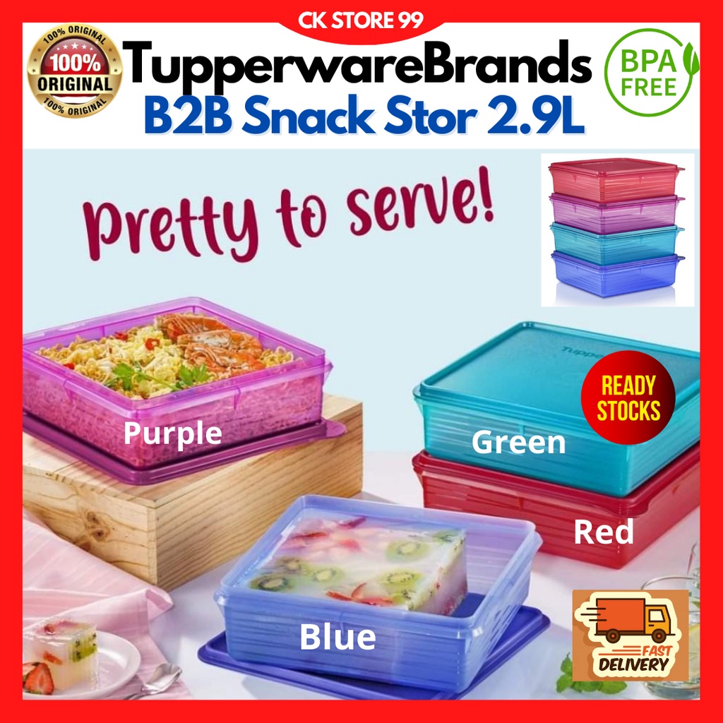 Tupperware B2B Snack Stor 2.9L Food storage bekas makanan | Shopee Malaysia