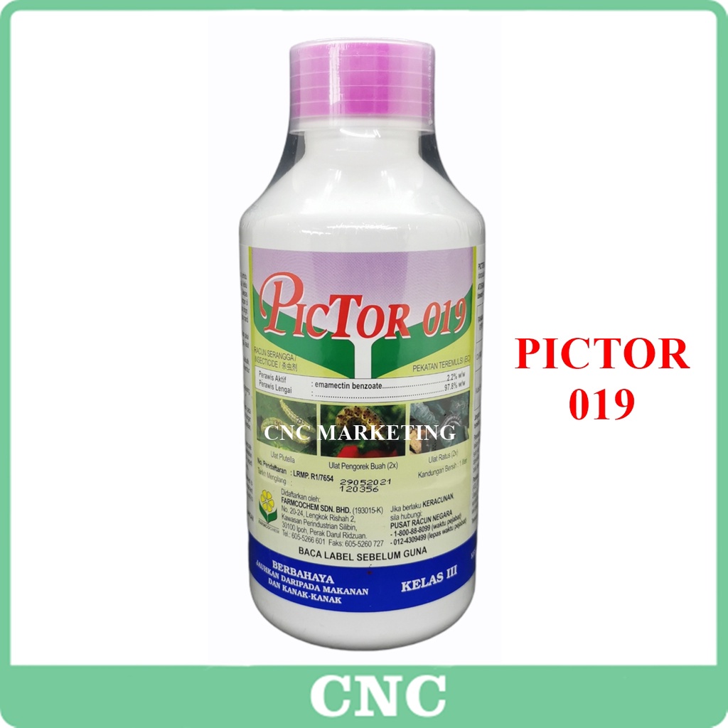 1L Pictor 019 Farmcochem Emamectin Benzoate 2.15% Racun Ulat Serangga ...