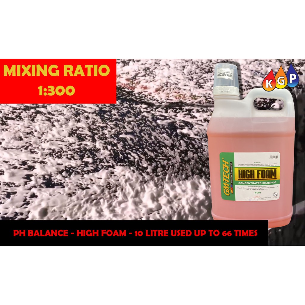 GM-TECH HIGH FOAM CONCENTRATED CAR SHAMPOO (10L) | Shopee Malaysia