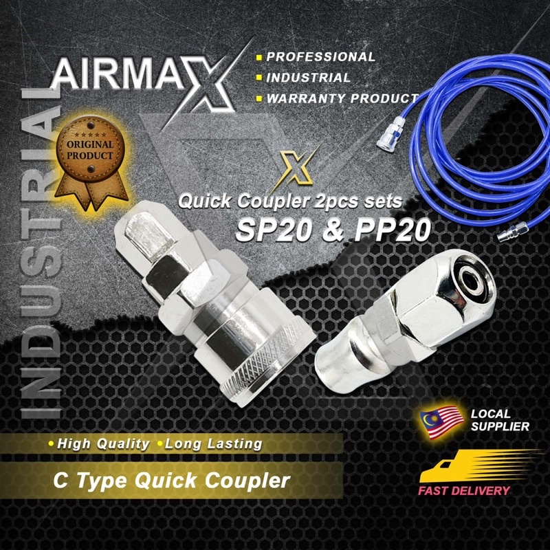 20SP + 20PP Air Quick Connector Coupler 2 in 1 Set Pneumatic Fittings Air Compressor Hose Quick ...