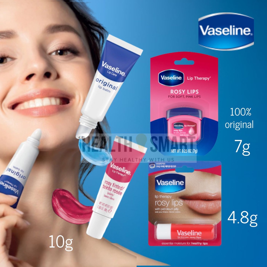 Vaseline Lip Therapy Rosy 7g / Vaseline Lip Therapy Stick / Vaseline Original Lip Balm 10g / Lip ...