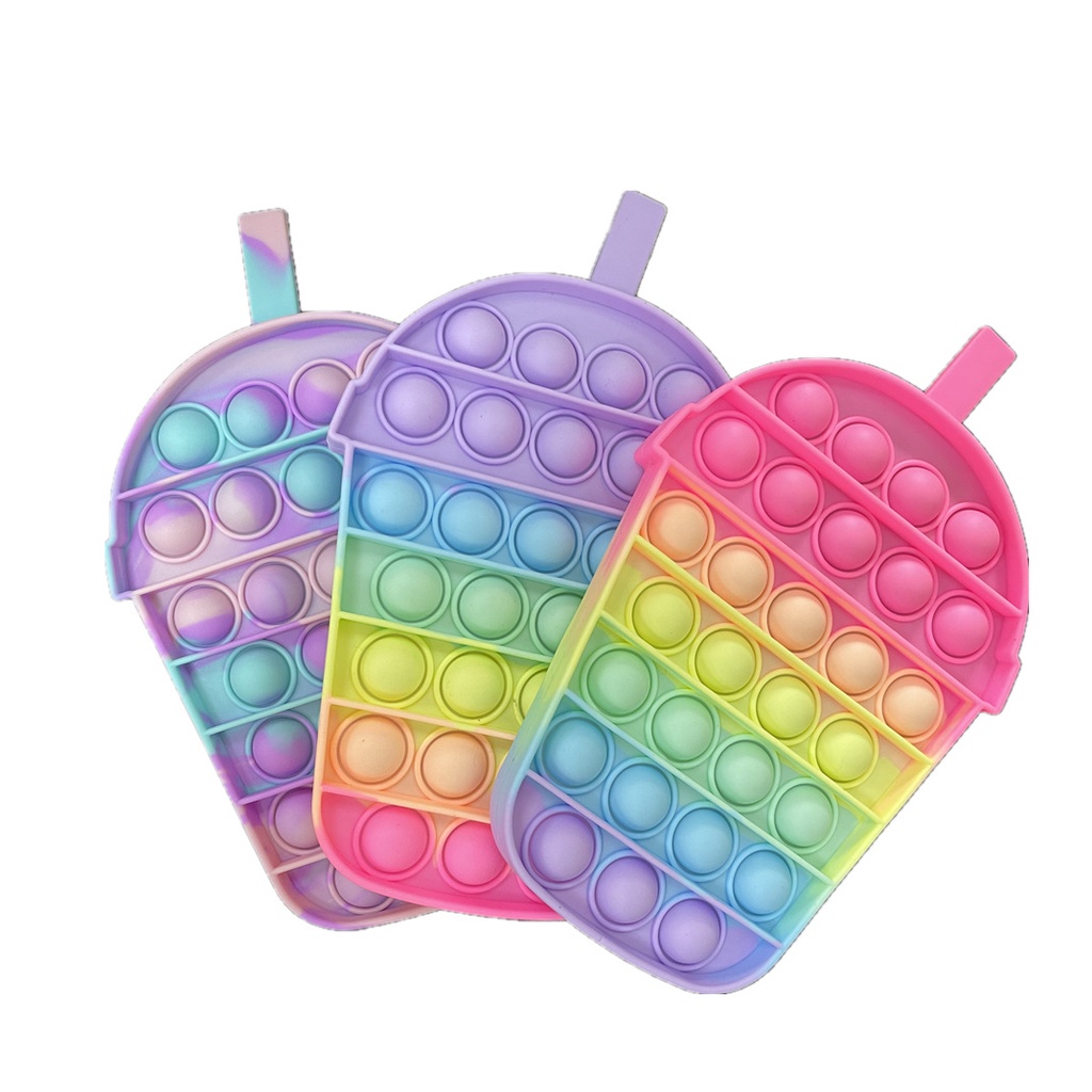 LOCAL BOBA CUP RAINBOW PUSH POP IT Big Size Fidget Bubbles Toy Squeeze ...