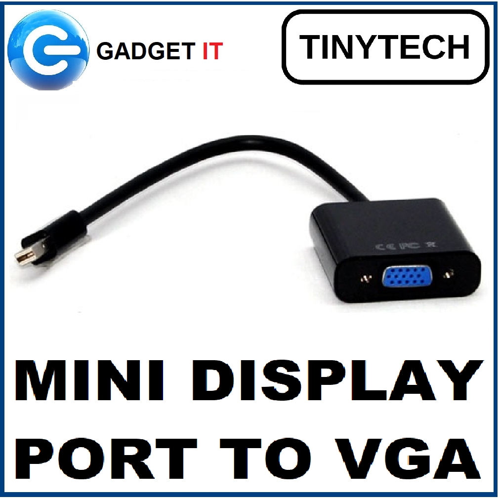 TINYTECH MINI DISPLAYPORT TO VGA CONVERTER ADAPTER (ADP-MINIDISPLAYPORT ...