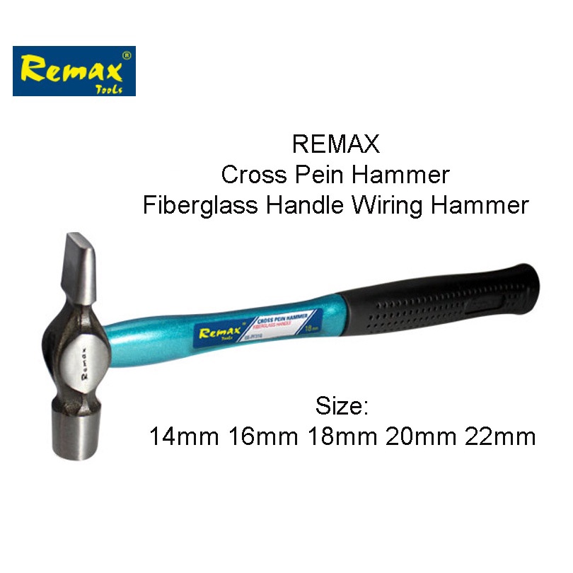 [ 1 UNIT ] REMAX Cross Pein Hammer with Fiberglass Handle Wiring Hammer ...